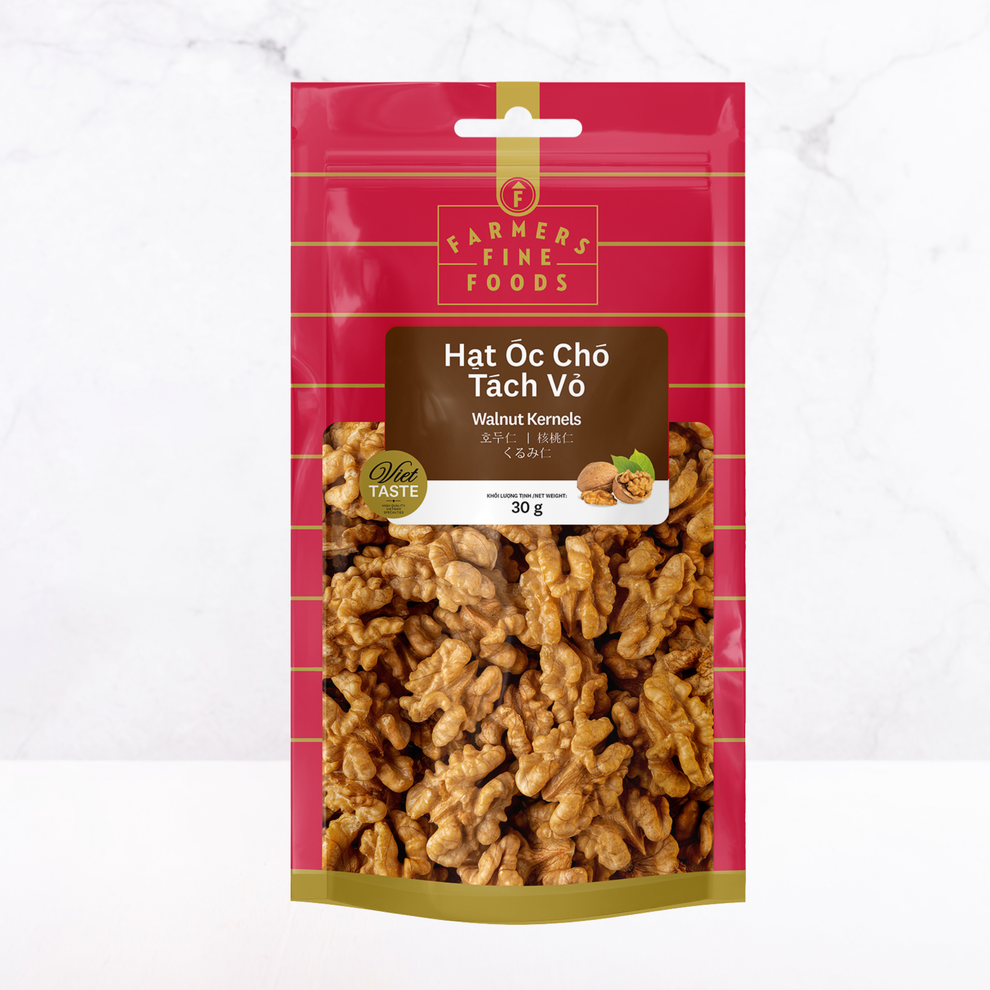 Hạt óc chó tách vỏ Farmers Fine Foods 30 g ( Túi ) – REUNION FOODS
